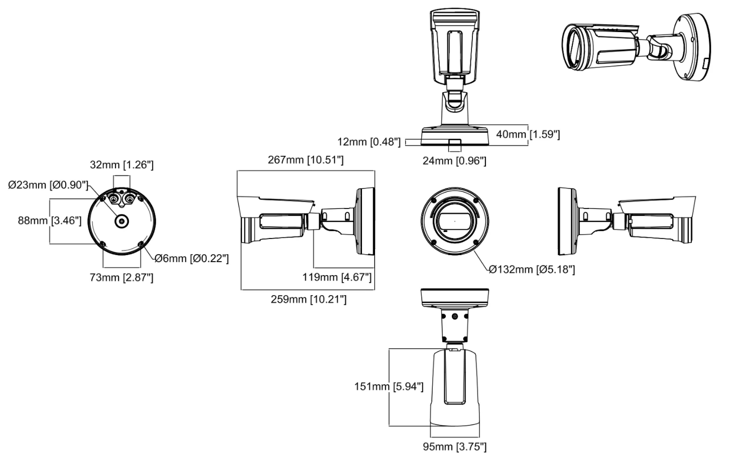 Axis P1447-LE 5MP Network Bullet Camera 01054-001