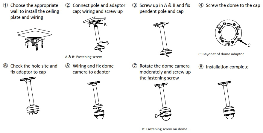 Hikvision DS-1271ZJ-130 Pendant Mount