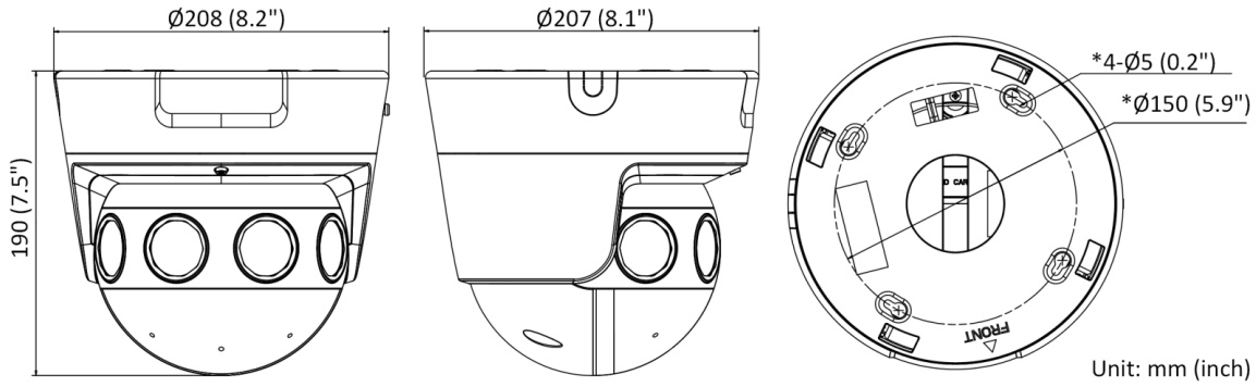 Hikvision DS-2CD6984G0-IHS 32MP 180° PanoVu Network Camera