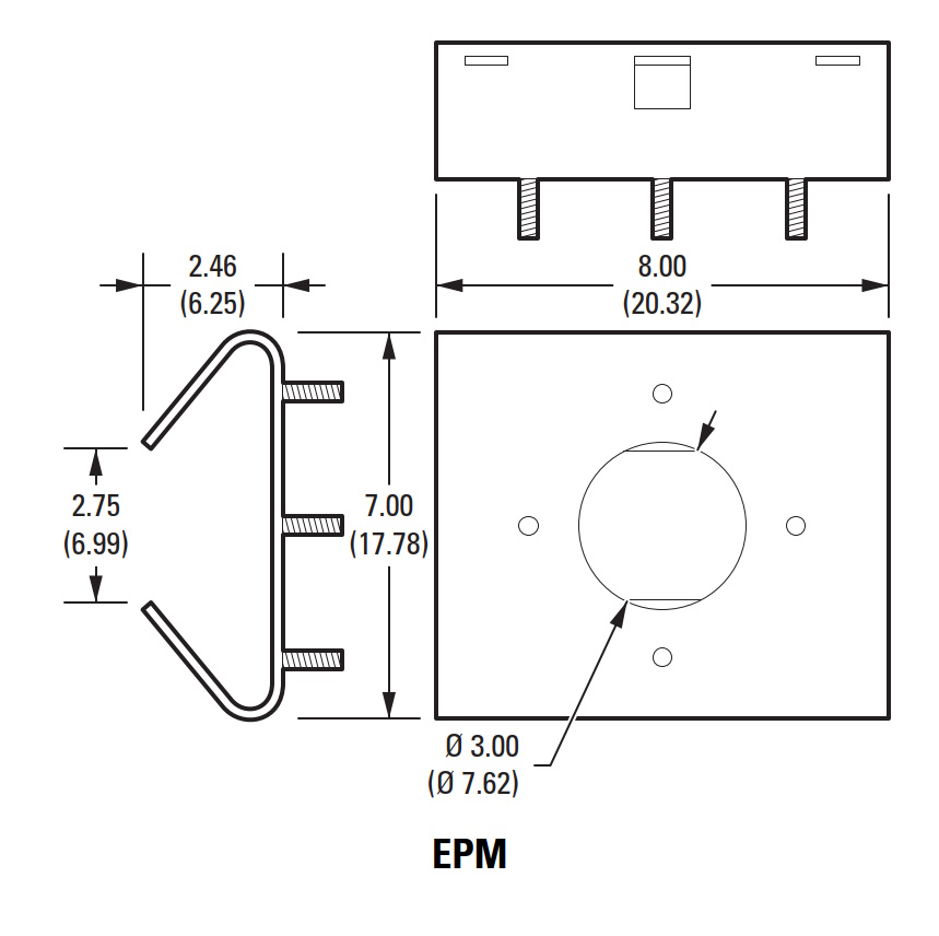 Pelco Esprit EPM Pole Mount Adapter